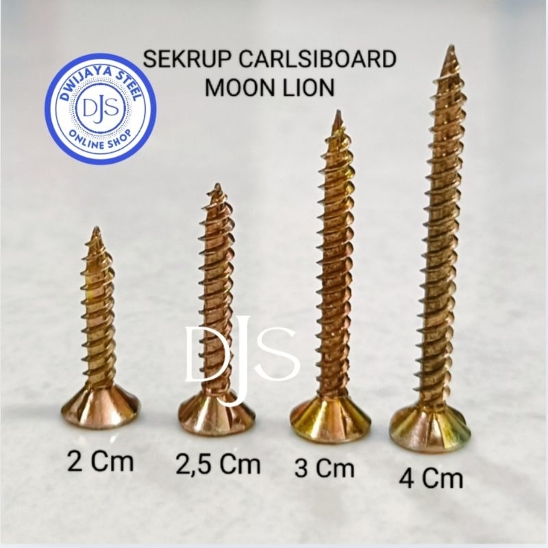 100PCS GRC MOON LION SCREWS GRC YELLOW SCREWS 2CM, 2.5CM, 3CM, 4CM ...