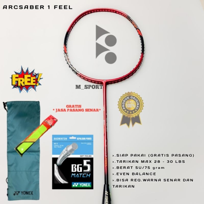Original YONEX ARCSABER 1 Feel Clear Ability Badminton Racket | Shopee ...