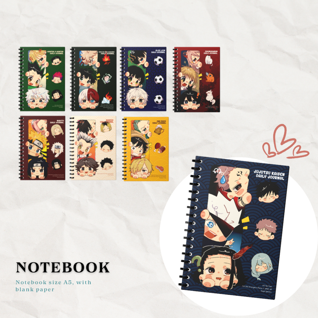 ANIME NOTEBOOK HARDCOVER SPIRAL SIZE A6 BY BIGMADAMERCH (ONE PIECE ...