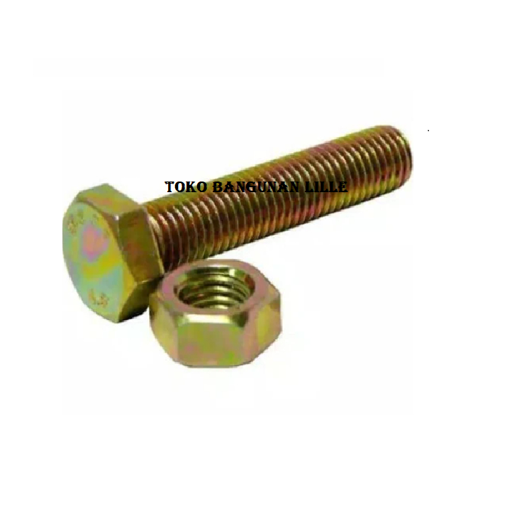 Yellow Bolt Nut m 8 x 80 mm Hex Bolt Nut Galvanized M8 x 8 cm Key Hexagonal Head Bolt 12 mm ...