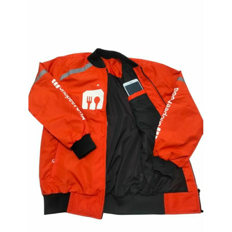 Men's/women's orange shopeefoodd jacket | Shopee Malaysia