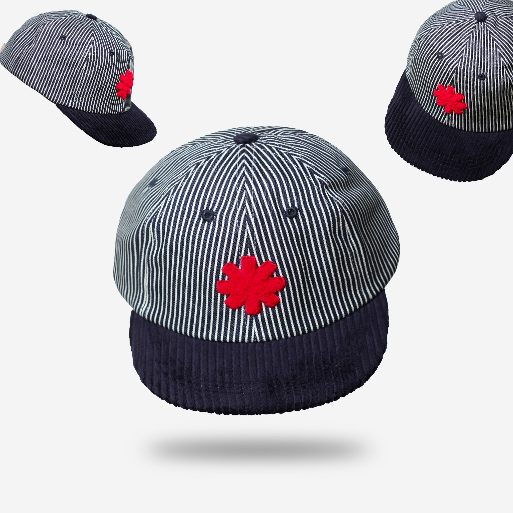 Hickory Denim Corduroy Cap - 6 Panel Baseball Cap - Short Tongue Visor ...