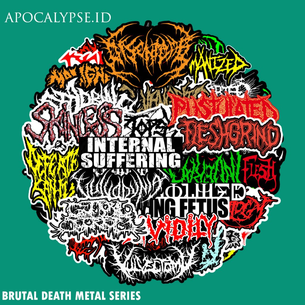 BRUTAL DEATH METAL series 1 sticker pack - DISGORGE / GORGASM ...