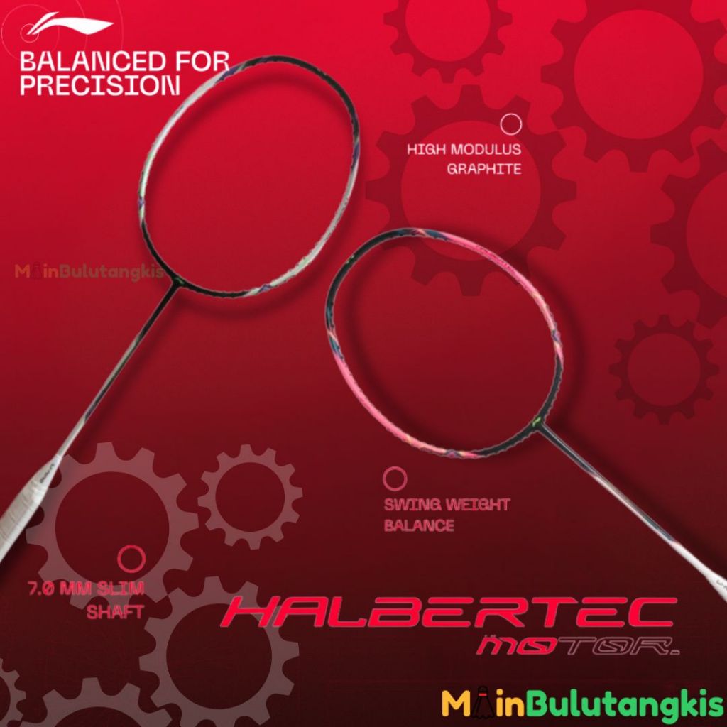 Original Halbertec Motorcycle Badminton Lining Racket | Shopee Malaysia
