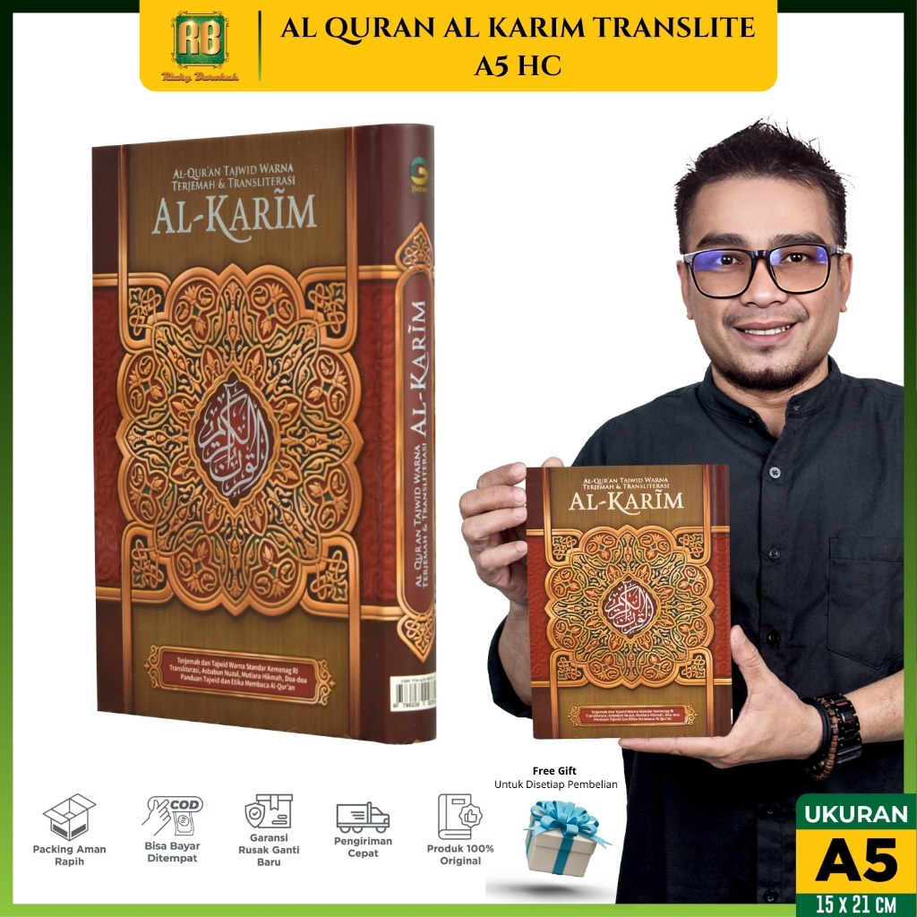 Al quran latin and translation tajwid al karim uk A5 Hc medium ...
