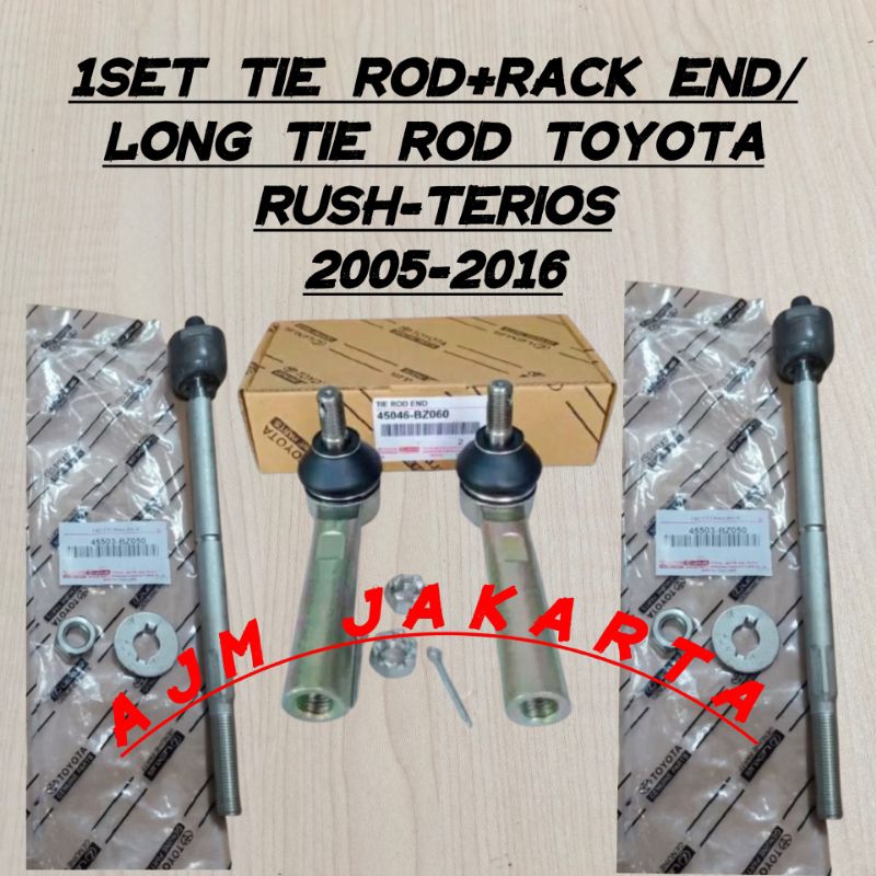 Rack end Long Tie rod + Tie rod end Rush Terios 2006-2016 original ...