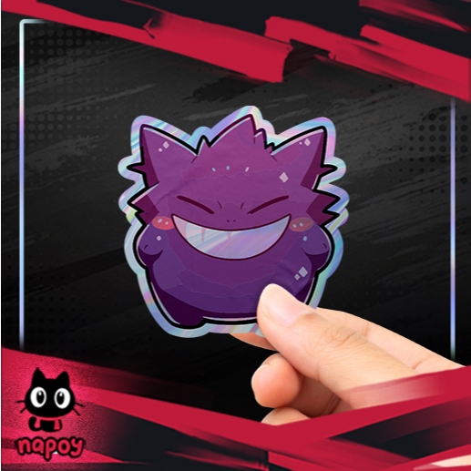 Pokemon Gengar 04 Hologram Sticker | Shopee Malaysia