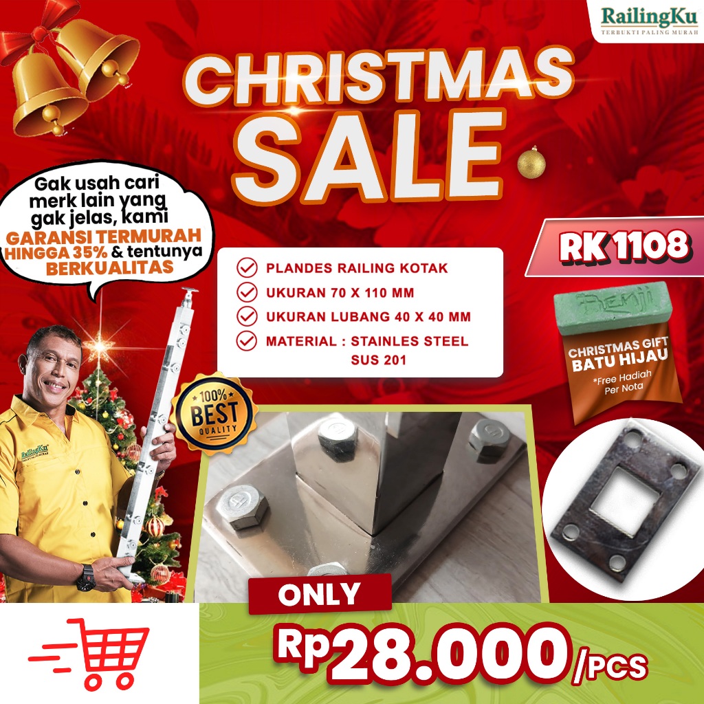 Railingku Accessories Railing Plendes Railing Box 70x110 mm Stainless ...