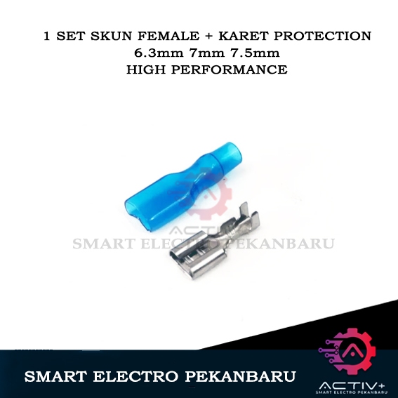 Original 1 SET SKUN Female Female + Rubber Protect 6.3mm Flat Terminal ...