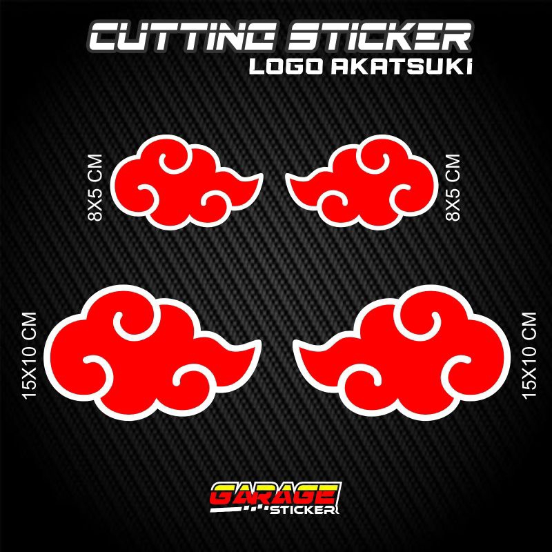 Right and left akatsuki logo sticker, cutting sticker for car ...