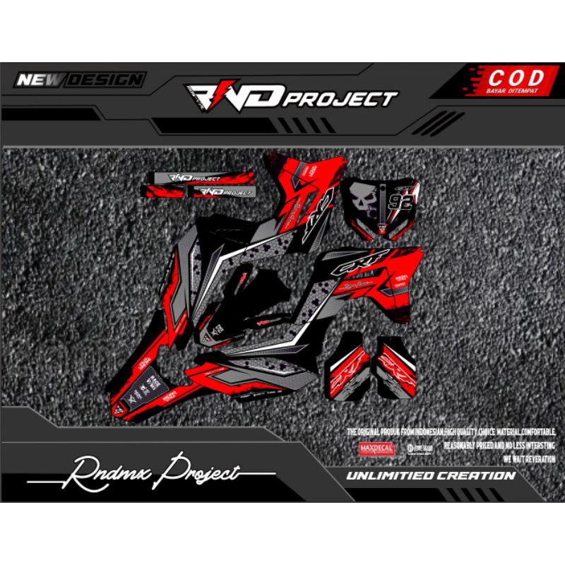 Crf 150L Sticker decal/CRF FULLBODY decal can customize name and number ...