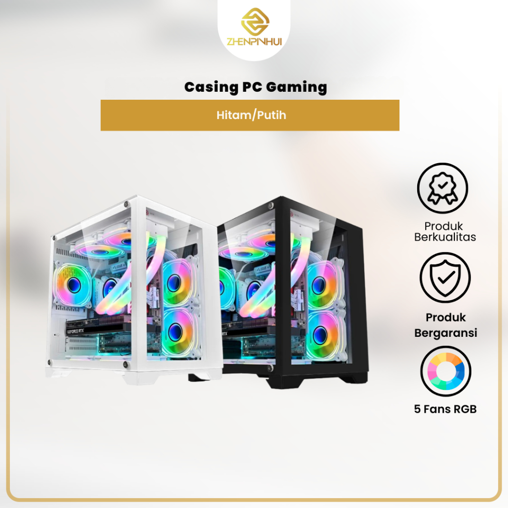 Gaming PC CASING acrylic cover S01 Transparent RGB FREE FAN 5 PCS ...
