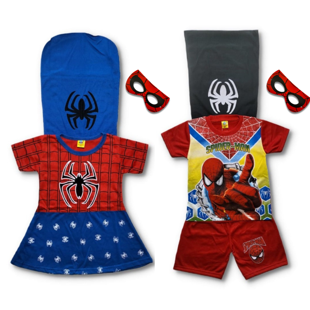 Supek - CHILDREN'S COSTUME COUPLE SPIDERG1RL-SPIDERM@N WINGS AGED 2-8 ...
