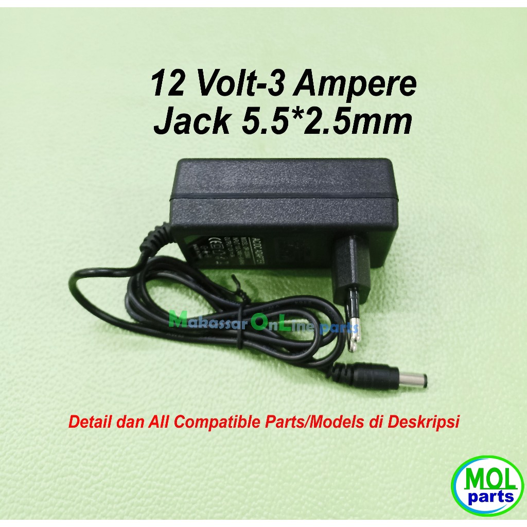 Adapter 12V 3A CCTV DVR Recorder Adapter 12 Volt 3 Ampere | Shopee Malaysia