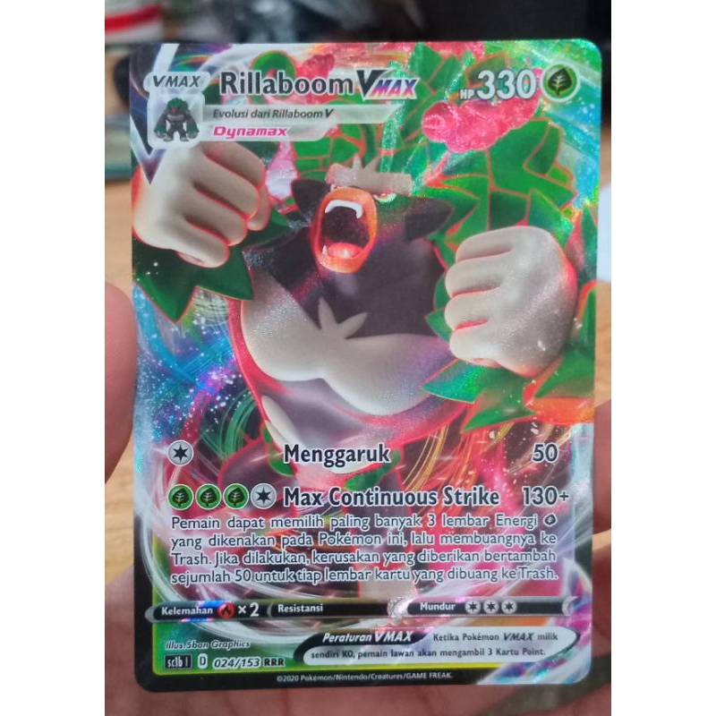 POKEMON RILLABOOM VMAX RRR INDONESIA HOLO CARD | Shopee Malaysia