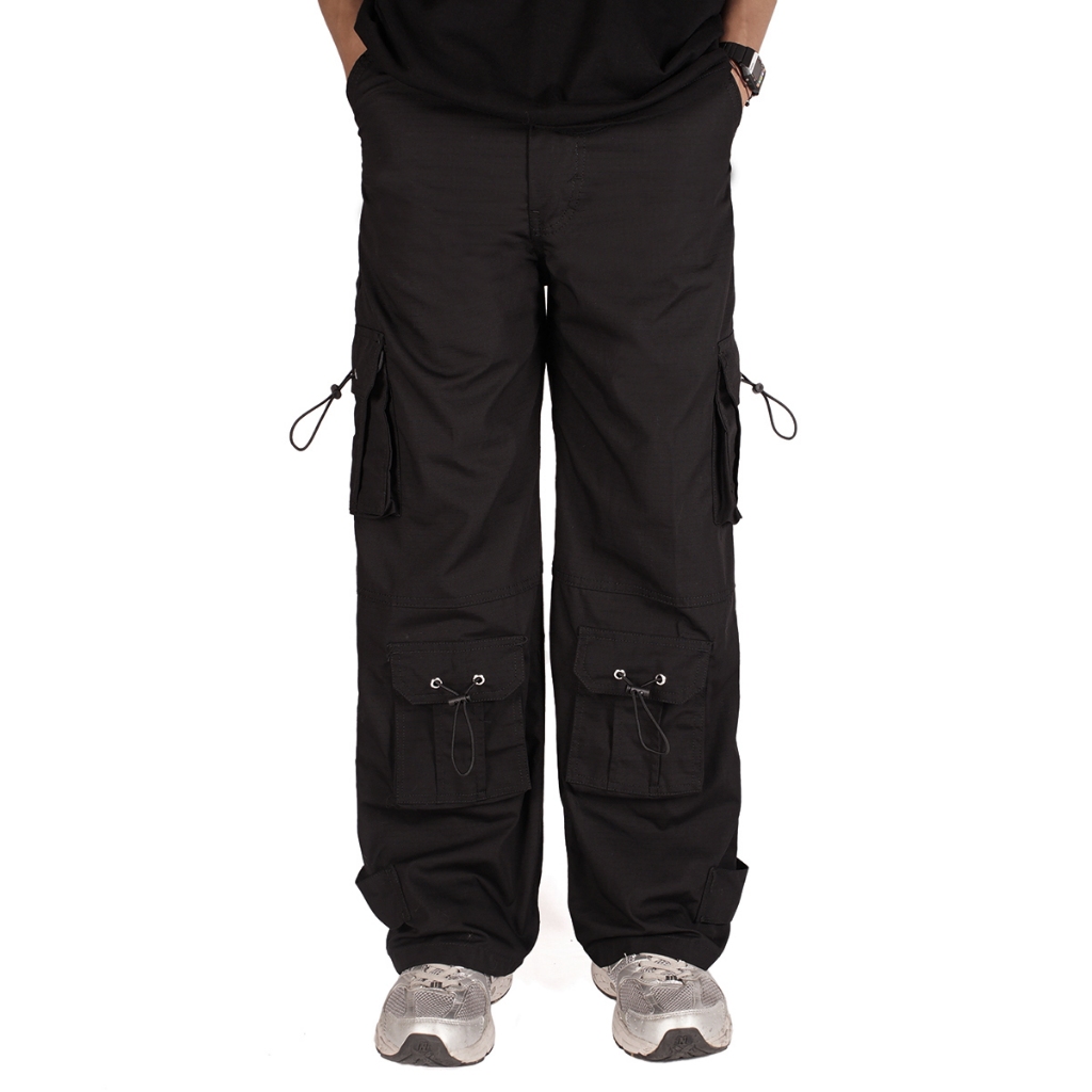 Aubrey Heritage Long Cargo Pants Baggy Ripstop Black Jessy Long Cargo ...