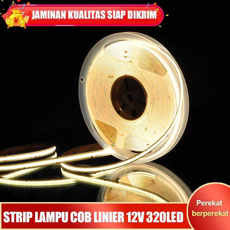 Cob LED Strip DC 12volt / 5 METER 12 VOLT / 320 LED / DOUBLE TYPE ...