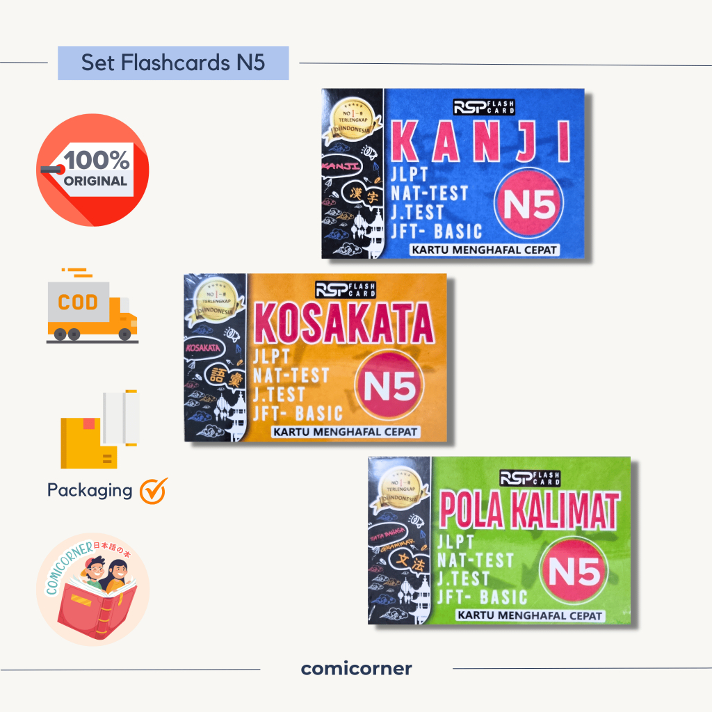 Flash Cards SET JLPT N5 Japanese | Shopee Malaysia