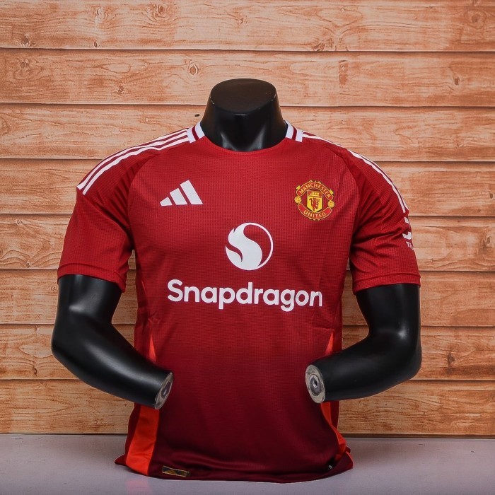 Player ISSUE MU HOME FOOTBALL JERSEY 2024 2025 TOP QUALITY | Shopee ...