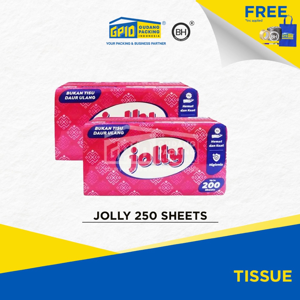 Jolly - Facial Tissue 250 Sheets 2 Ply | Shopee Malaysia