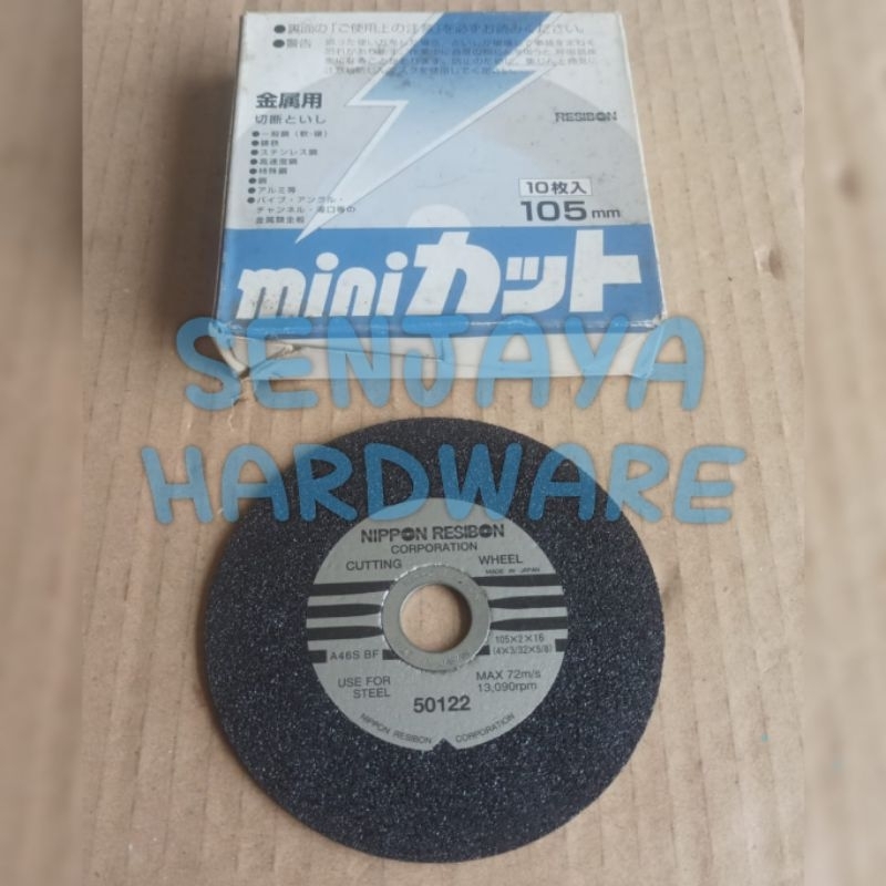 Nippon resibon 4 x 2 mm 4 inch cutting grinder grinding stone made in ...