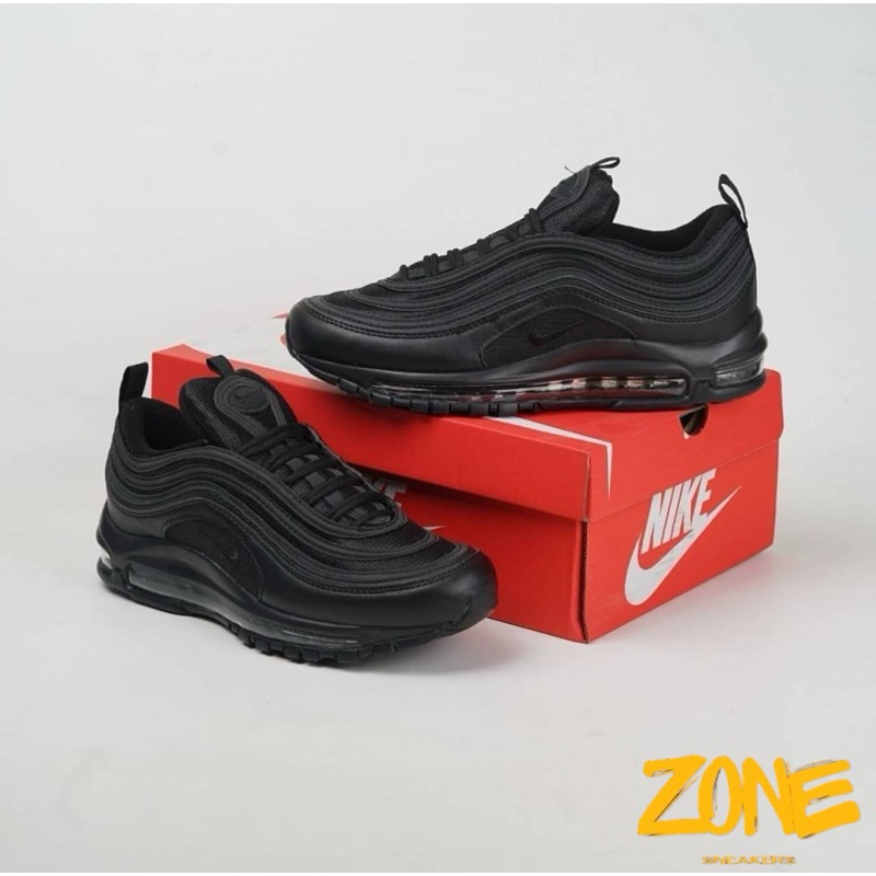 Original Nike Air Max 97 All Black Sneakers | Shopee Malaysia