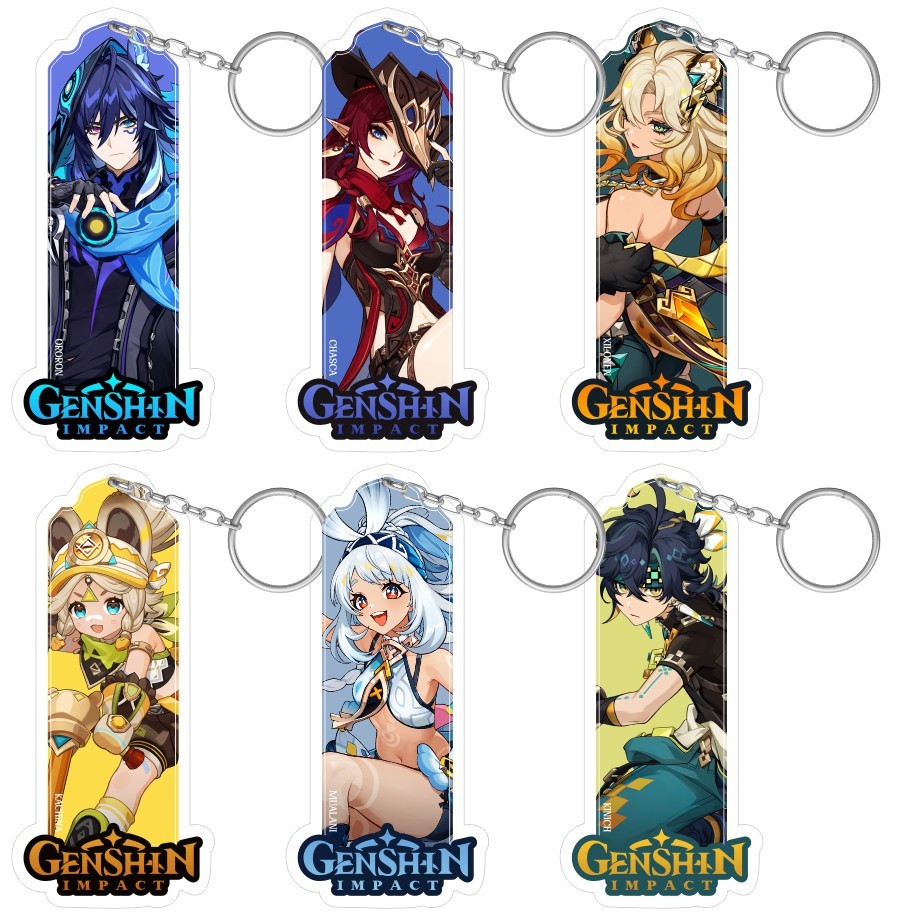 GANTUNGAN Genshin Impact Natlan Anime Game Acrylic Keyring Keychain ...