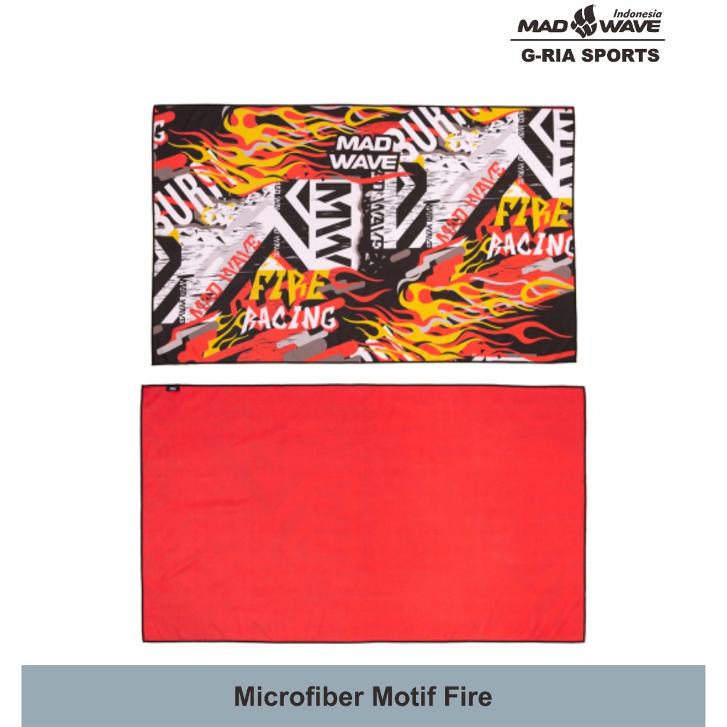 Original Mad Wave Microfiber Swimming Towel with Fire Print Motif ...