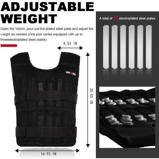 Potence Adjustable Weighted Vest 35kg Wrist & Ankle Weight Weighted ...