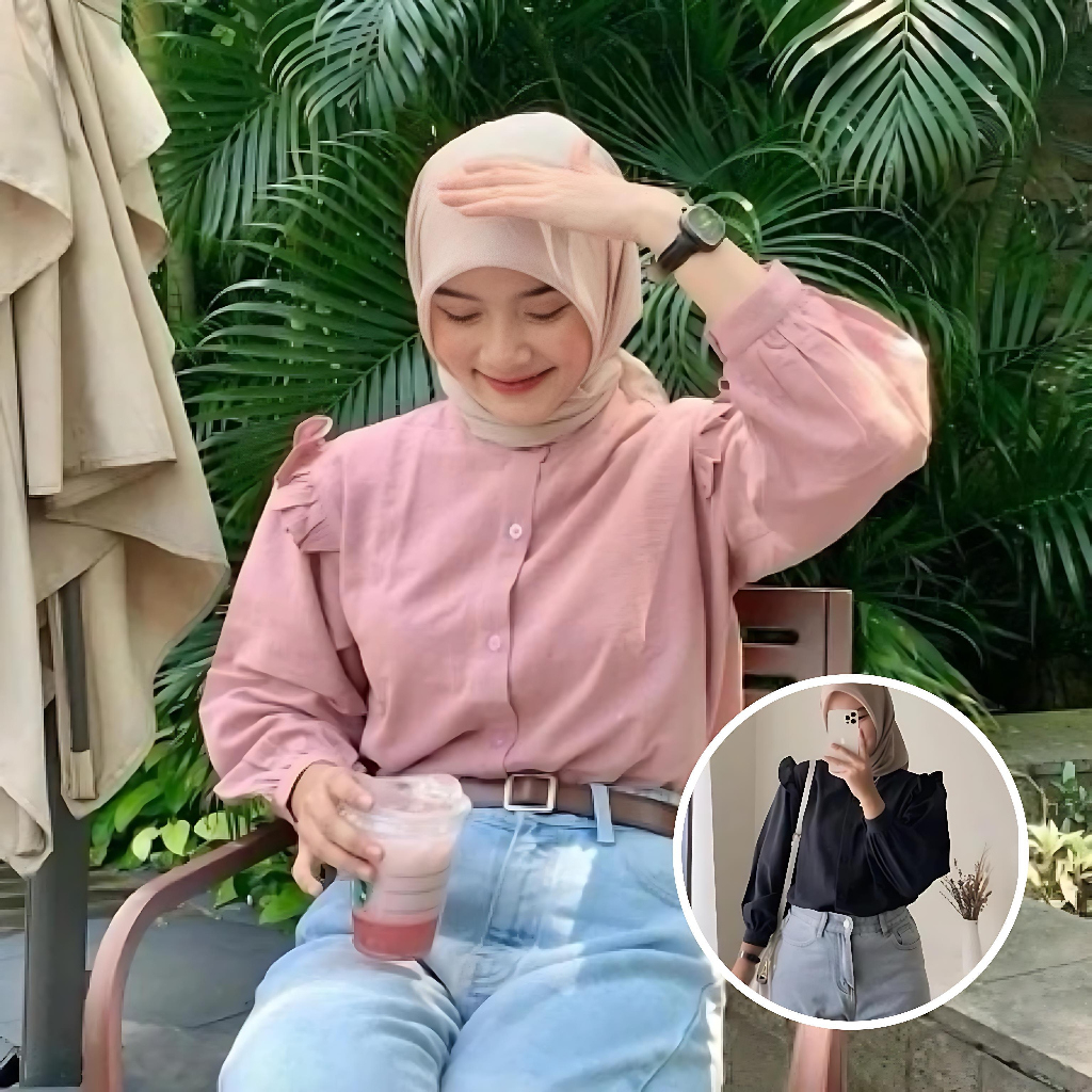 Julyfashion - Yurim Blouse Ruffle 01 | Hara Blouse Ruffle | Women's ...
