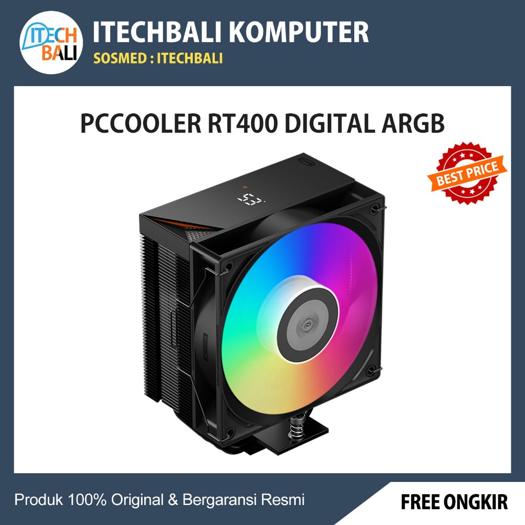 Fan CPU PCCOOLER / PC COOLER RT400 Digital ARGB | Itechbali | Shopee ...