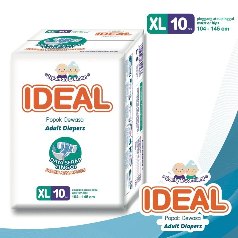 Ideal ADULT DIAPERS ADHESIVE TYPE M10 | Shopee Malaysia