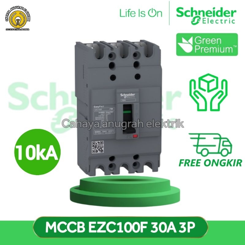 Schneider MCCB EZC100F 3030 3PHASE NFB 30A 3P MCCB EZC100F 30A 3P ORIGINAL | Shopee Malaysia