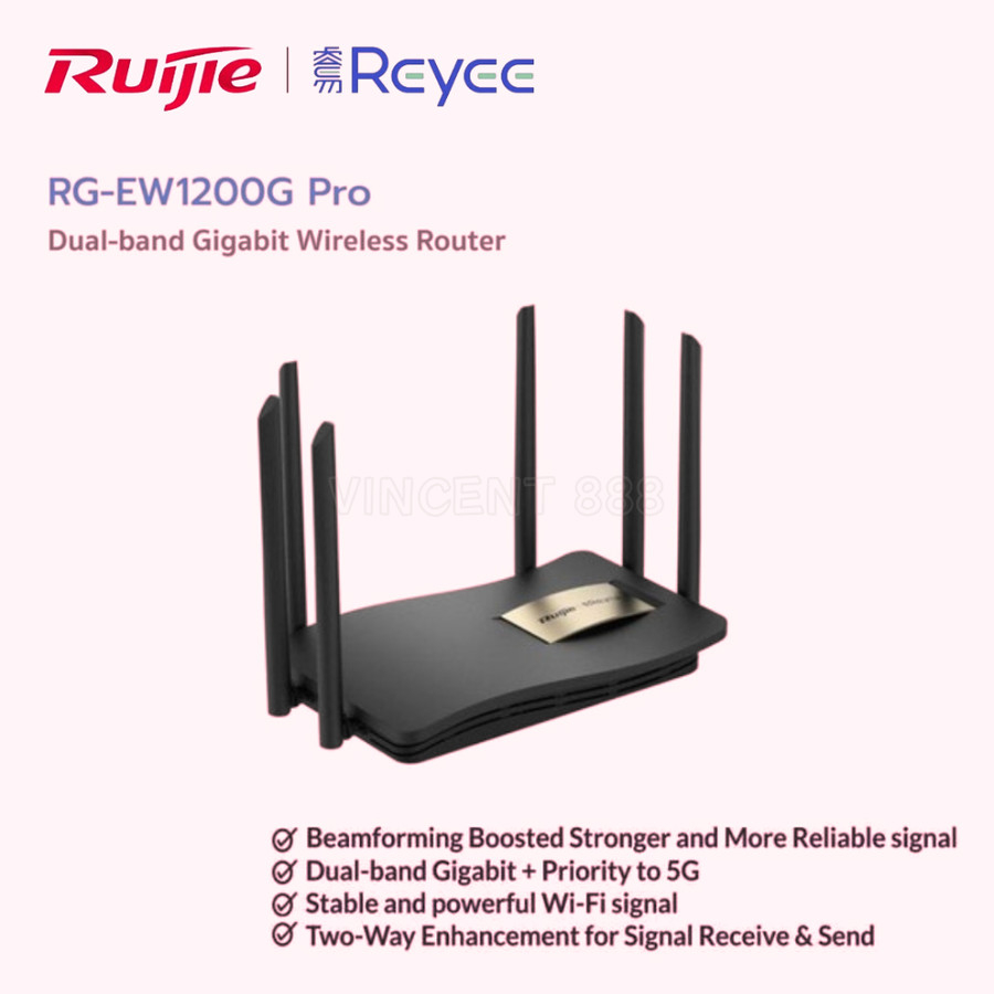 Ruijie REYEE RG-EW1200G Pro EW1200G Pro 1300M Wifi Dual-band Gigabit Mesh Router EW 1200G Access ...