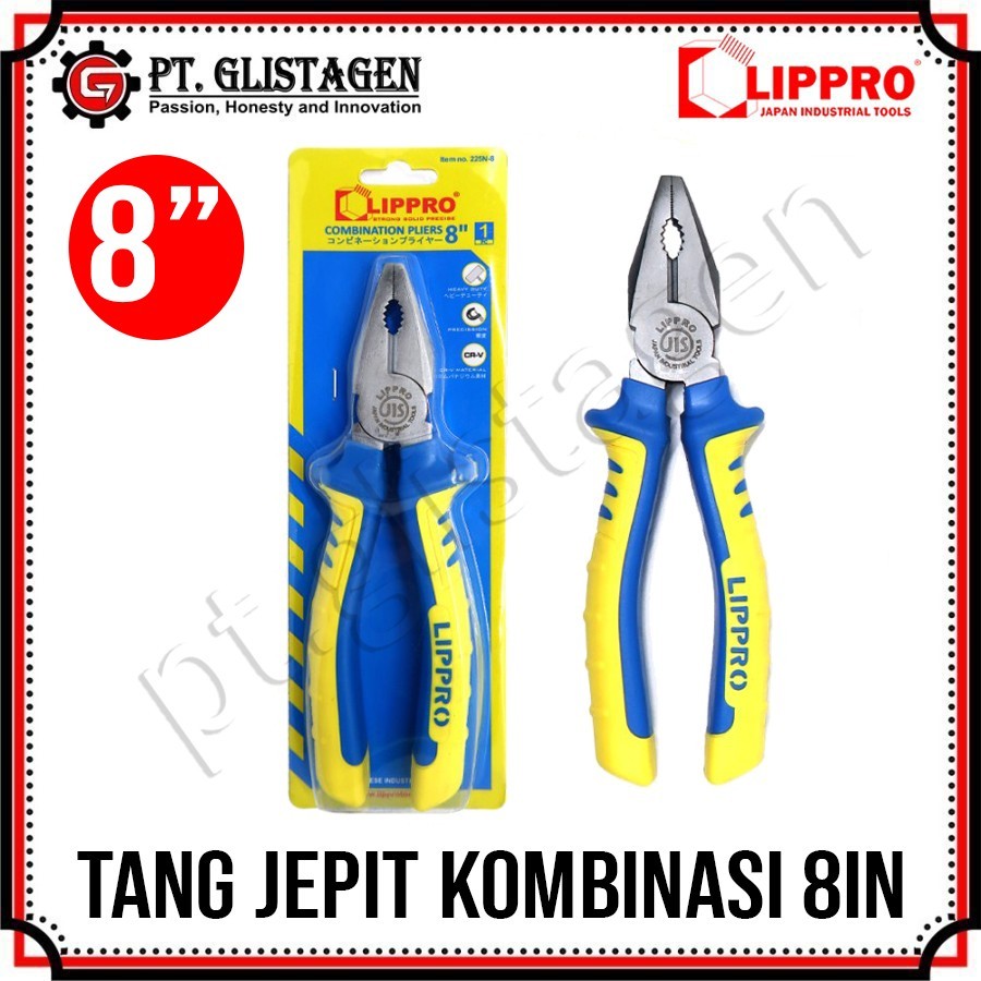 Lippro 225N-8 Combination Pliers 8" Combination Pliers Linesman 8 inch ...