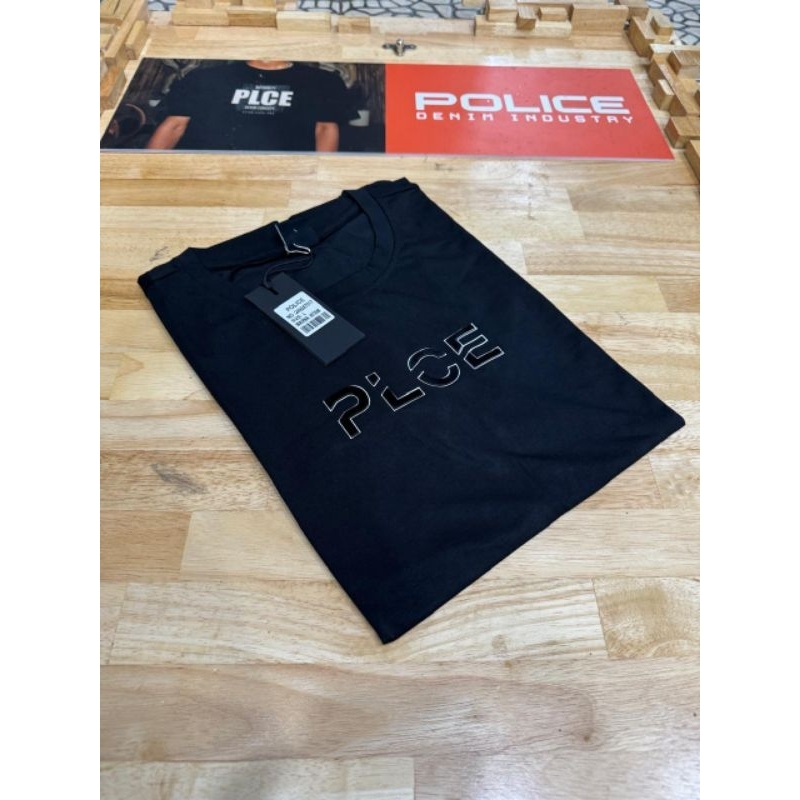 HITAM Original 100% Spandex Black Police Men's T-Shirt | Shopee Malaysia