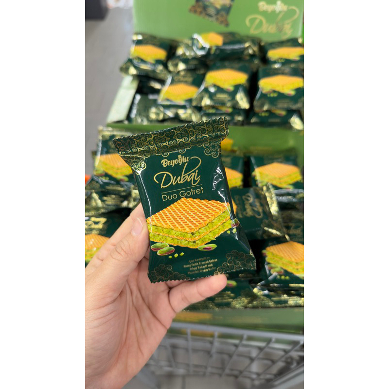 Duo Gofret Pistachio Dubai Beyoglu | Turkish Pistachio Wafer Chocolate ...
