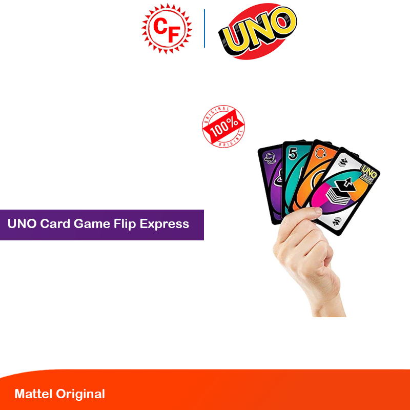Uno Flip Express Game Card Original Mattel UNO Flip Express Card Game ...