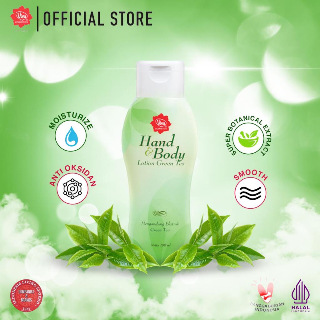 Viva Hand & Body Lotion Green Tea 100 ml (ANTIOXIDANT) | Shopee Malaysia