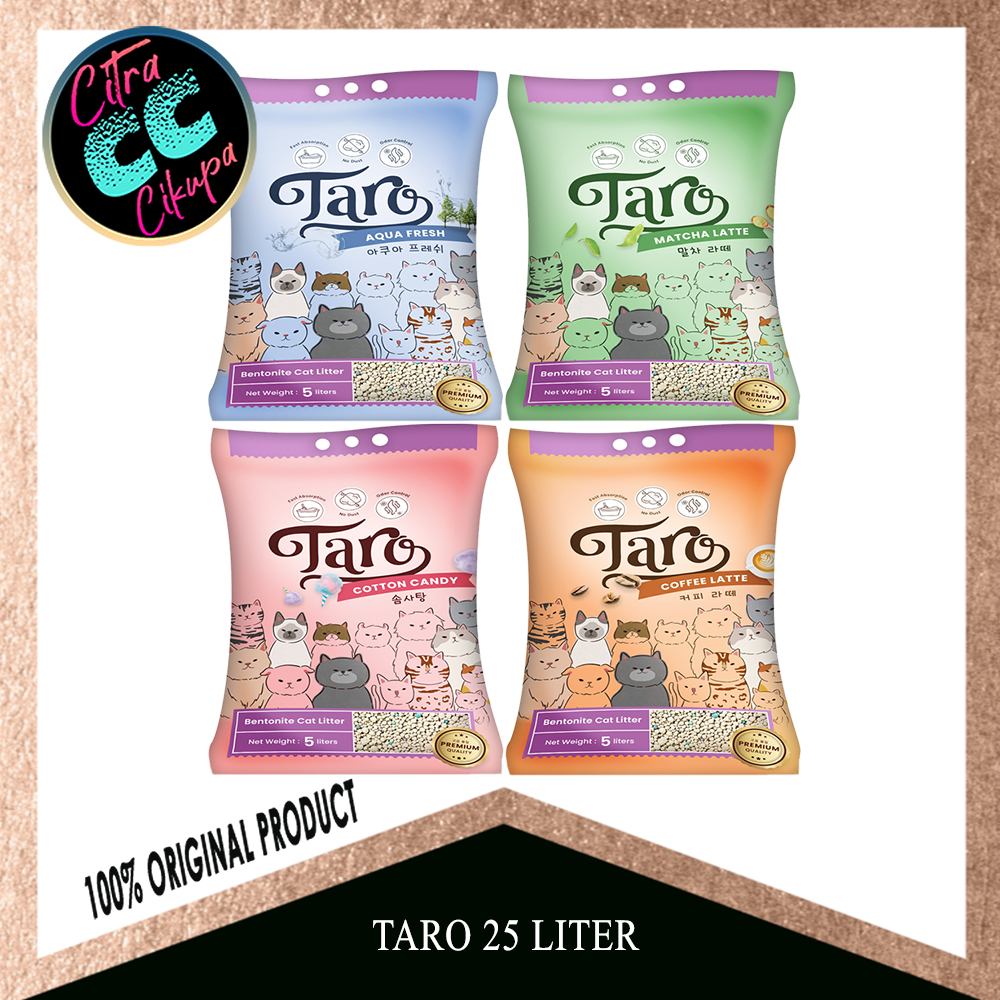 (EXPEDITION) Taro Scented Lumpy Cat Sand 25 Liters - Bentonite Cat Sand ...