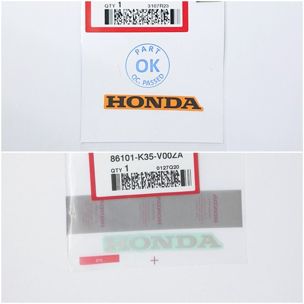 [ 75 CORNER ] Honda Label Mark Sticker Rear Fender Shell Sticker Tebeng ...