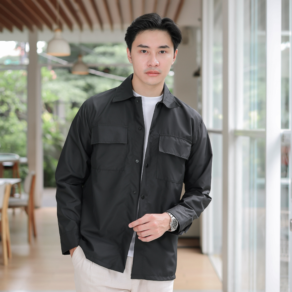 Premium Taslan Polyester Men's Overshirt Jacket Shacket Original Men's ...