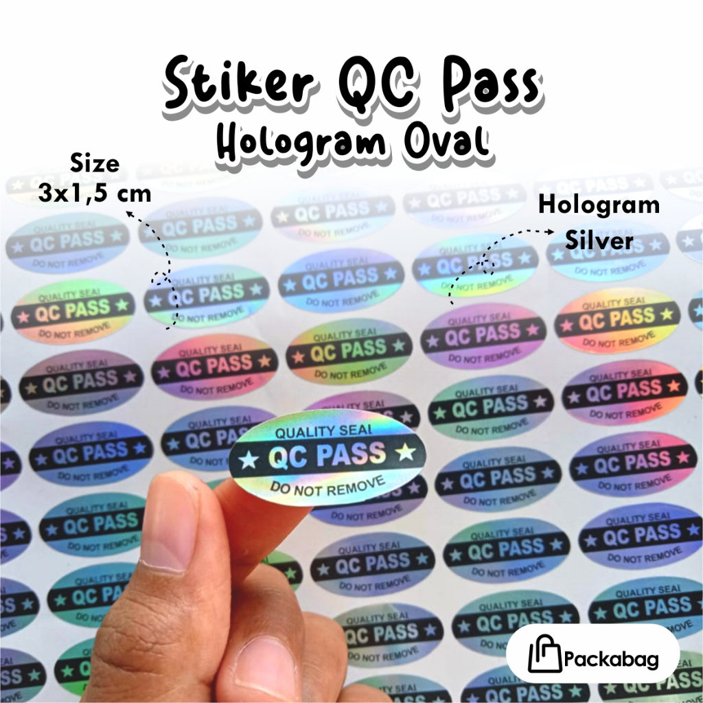 Qc PASS OVAL HOLOGRAM STICKERS (50 PCS) | Shopee Malaysia