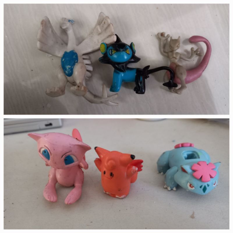 Action figure pokemon unit no marking luigi mew mewtwo venusaur toy ...