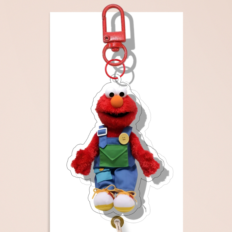 GANTUNGAN Sesame Street Elmo Keyhain | Elmo Sesame Street UV Printed ...