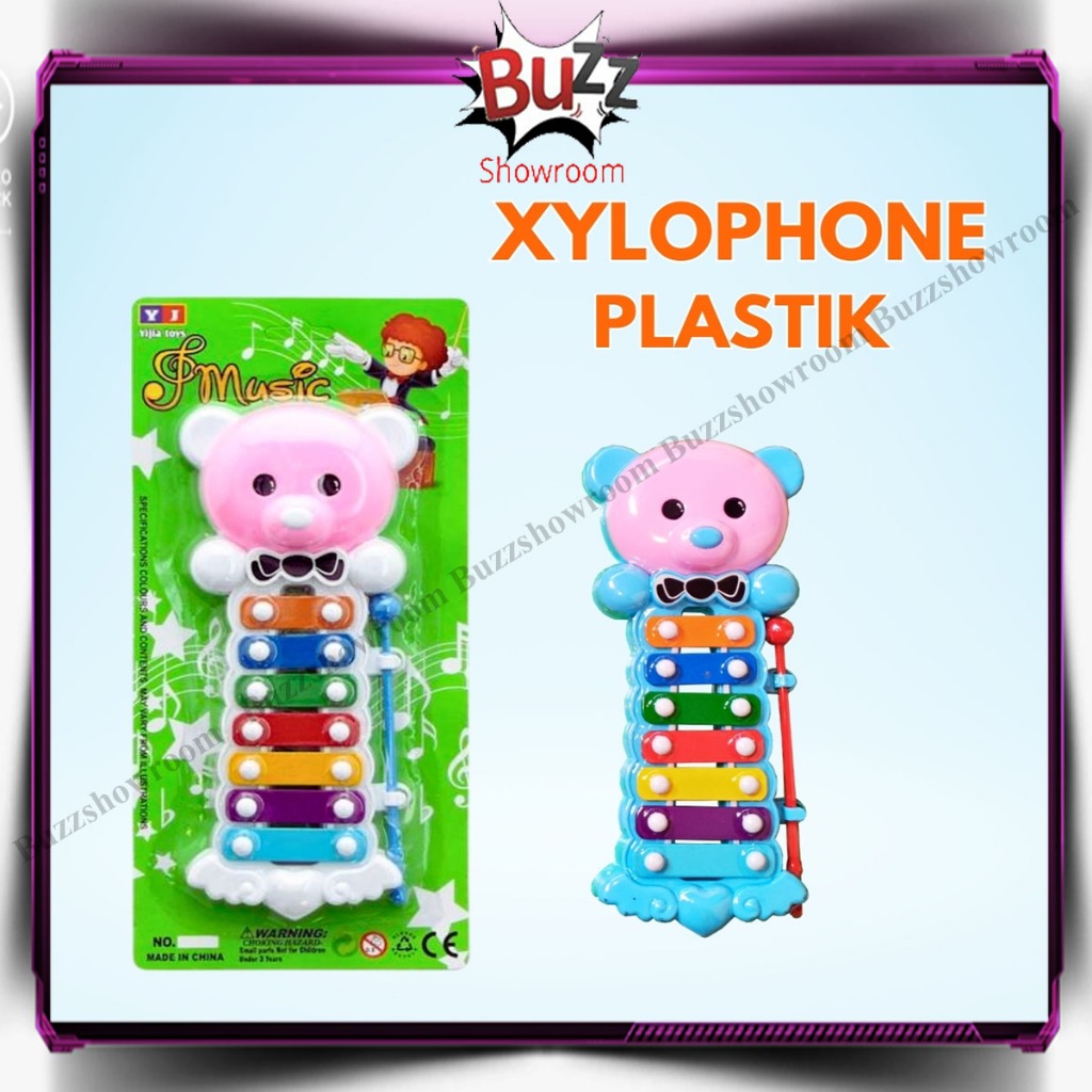 Xylophone Plastic Baby Musical Toy Montessori Wood Kulintang Percussion ...