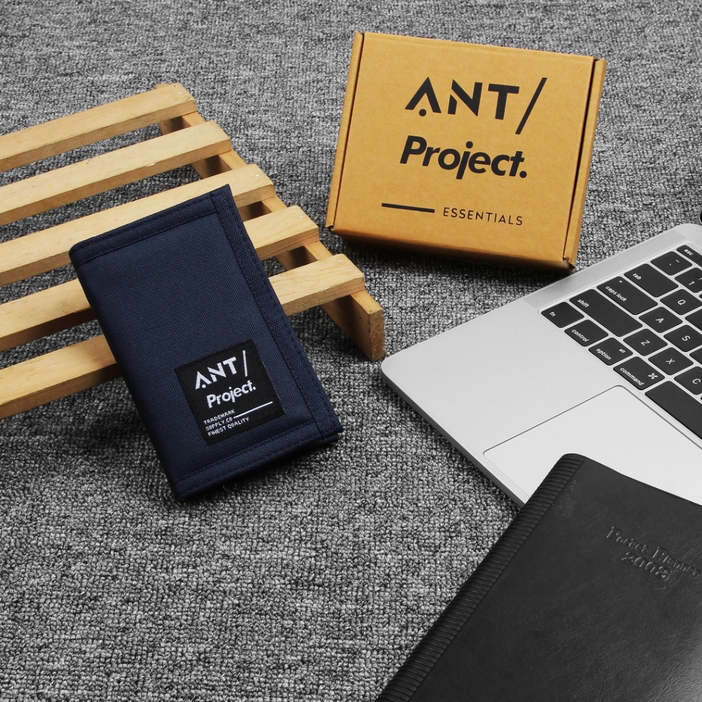 ANT PROJECT - Men's Casual Classic Folding Wallet MACRO Black ATM Card ...