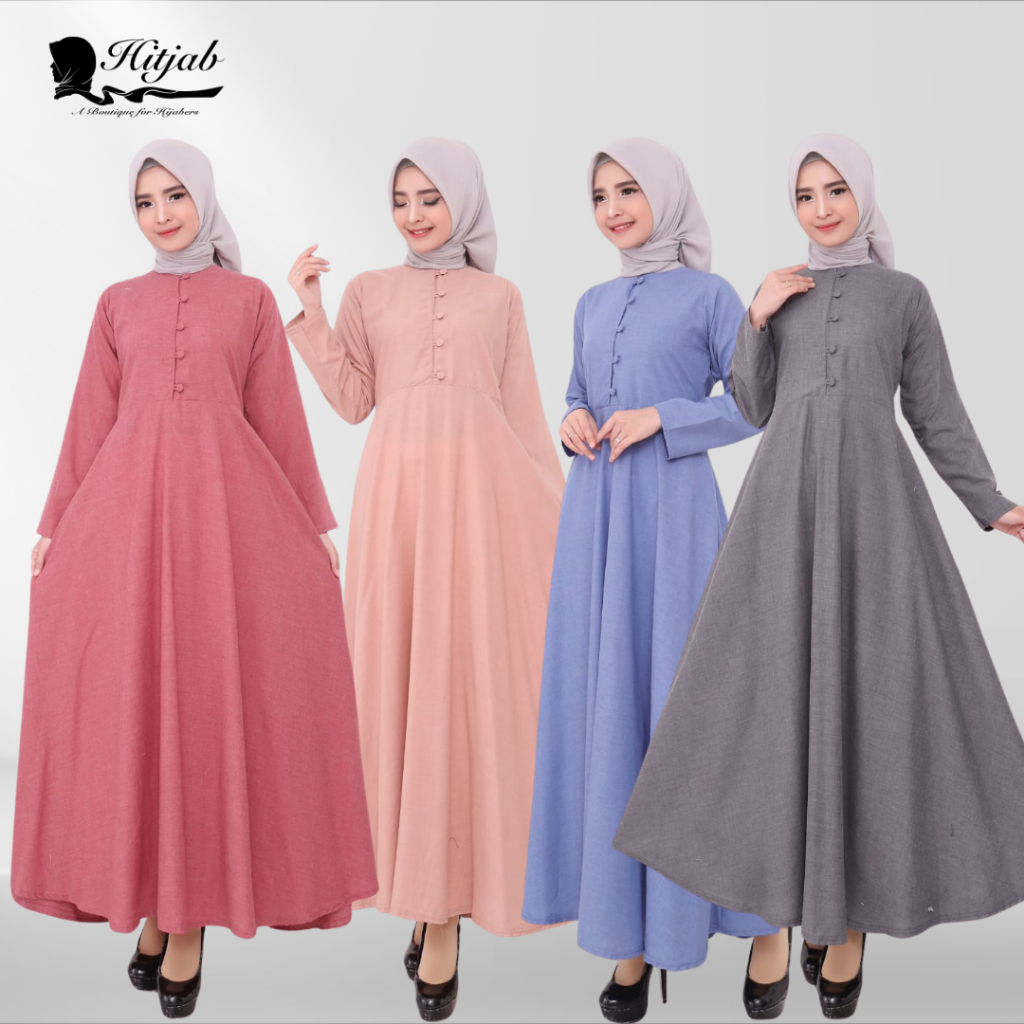 Women's Gamis Clothes for Eid 2025 Supernova Plain Gamis 9965 (B ...