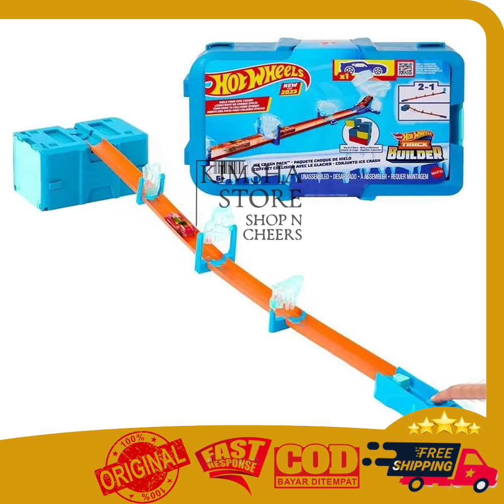 Hot Wheels Ice Crash Pack Epic Track Builder Diecast Children's Toy Car ...