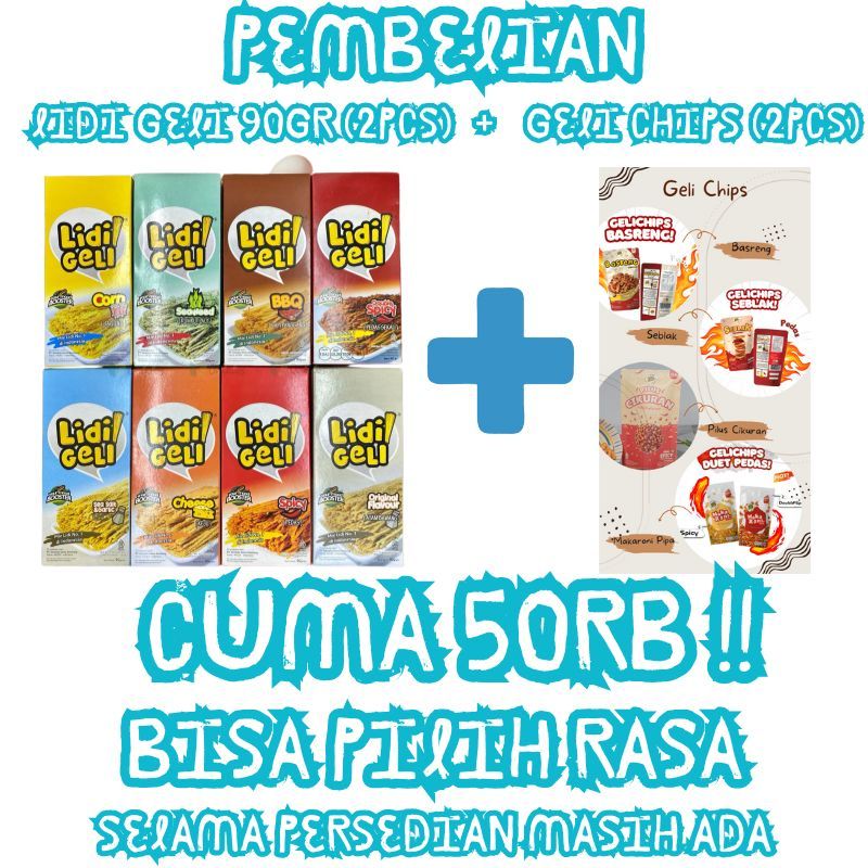 Bundling LIDI GELI 90GR (2PCS) + GELI CHIPS (2PCS) | Shopee Malaysia